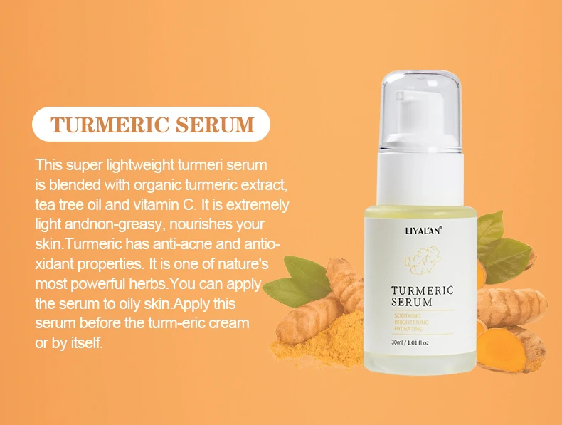 Tumeric Facial Anti Acne Brightening Private Label Skincare Lightening ...