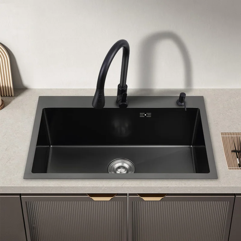 Brazil Pia Da Cozinha Stainless Steel Kitchen Sink Nano Black Handmade ...
