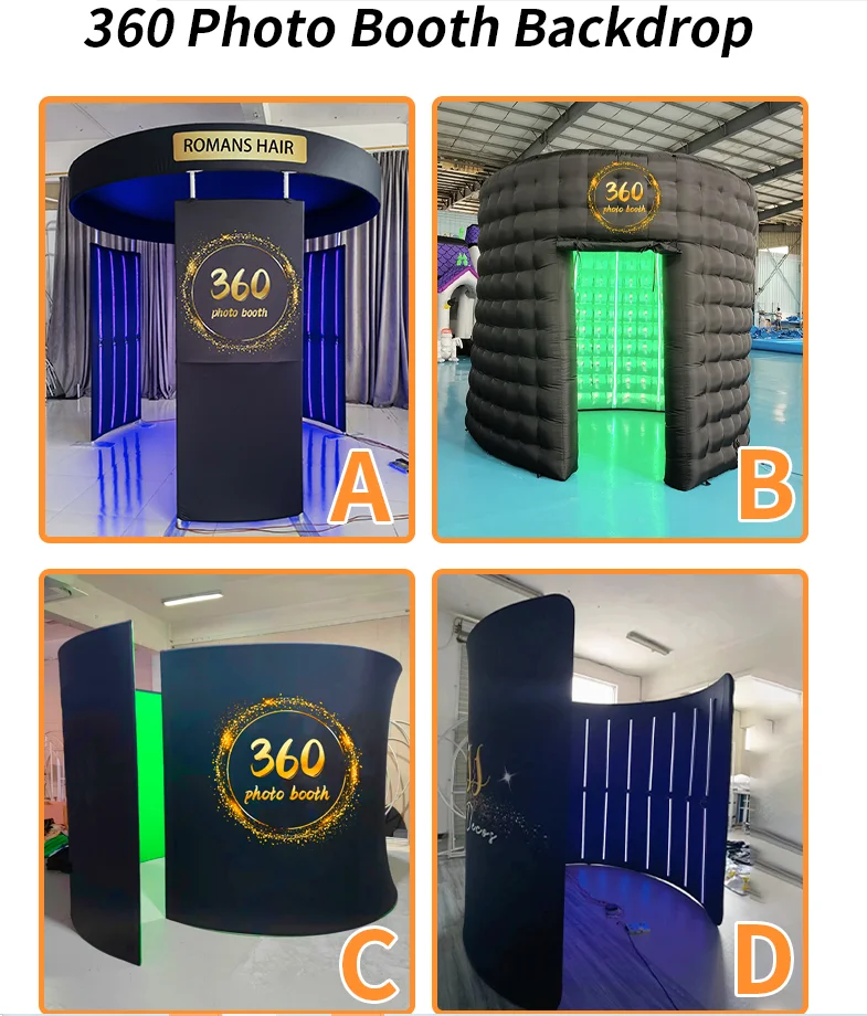 2023 New Green Screen Enclosure Background Custom Logo 360 Booth Stand ...