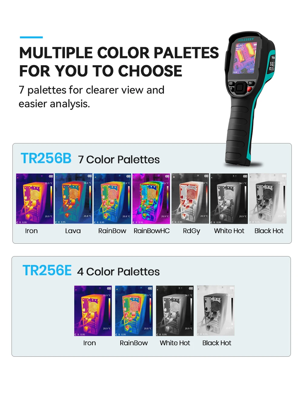 Mileseey Thermal Imager TR256B/TR256E - Precision & Dual-Camera Display