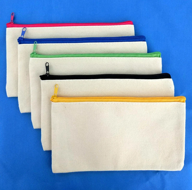 Wholesale Custom Printed Students Diy Stationery Pouch Zipper Cotton ...