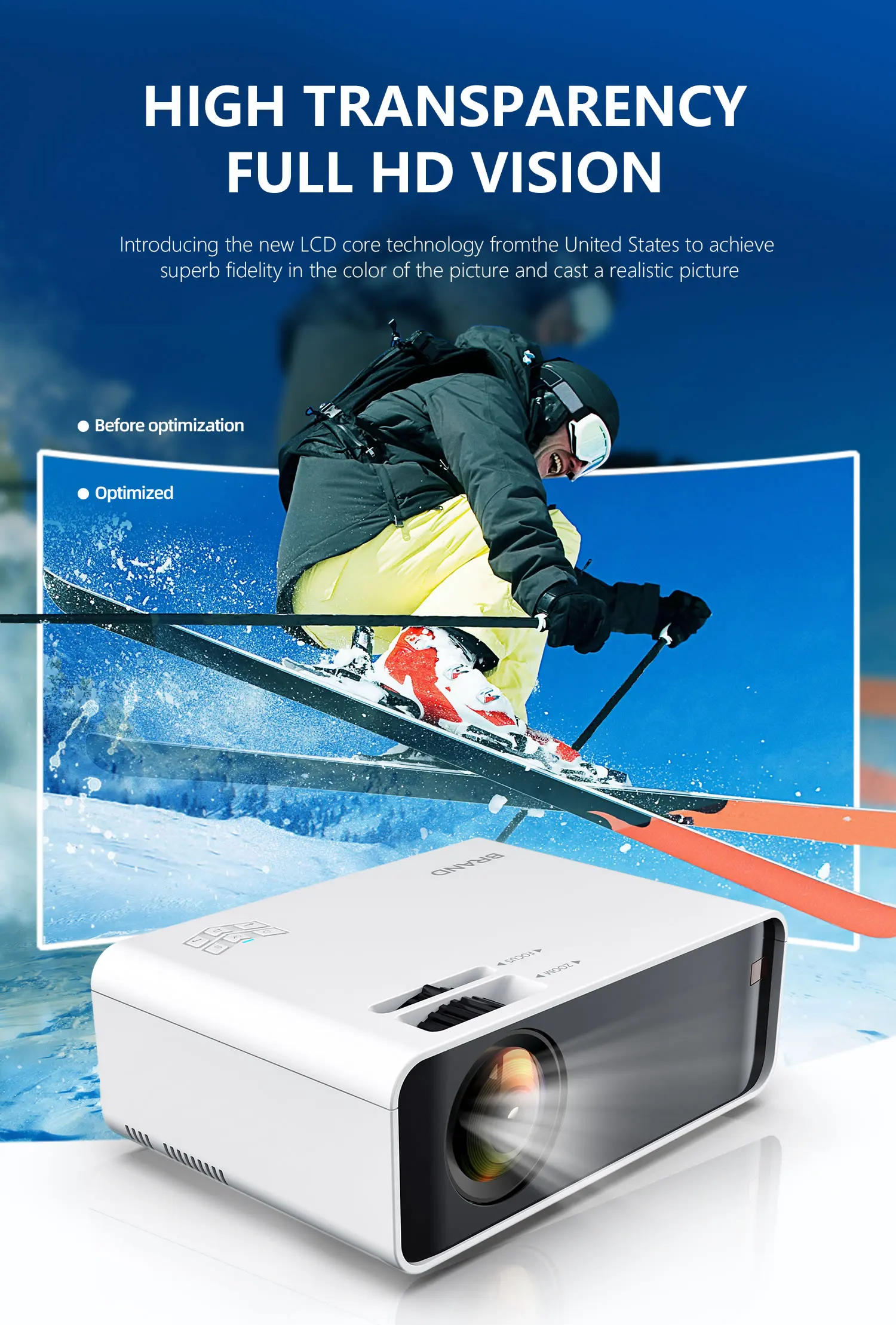 Projector Dlp Factory Direct Manufactured 1080p Full Hd 2400 Lumens ...