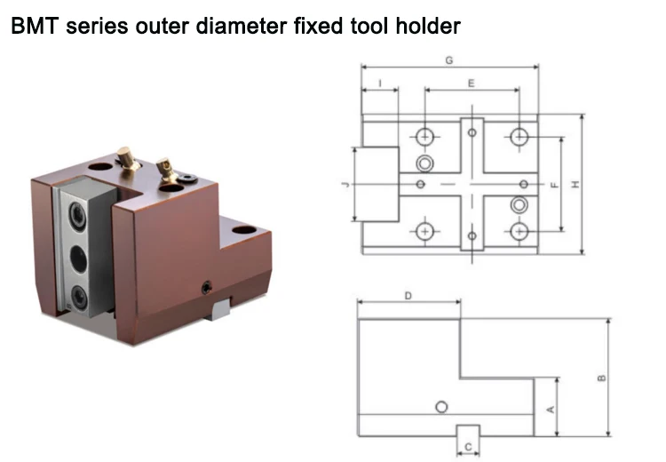 Cnc Lathe Turret Tool Holder Bmt45 Bmt55 B65 For Power Turret Machining ...