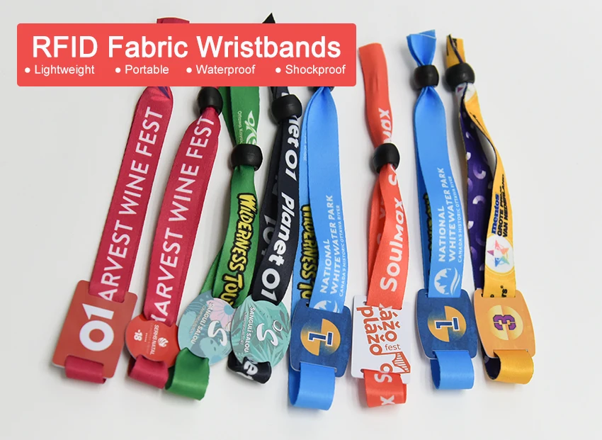 Rfid Bracelet Nfc Wristband Woven Fabric Wristband Events Festival ...