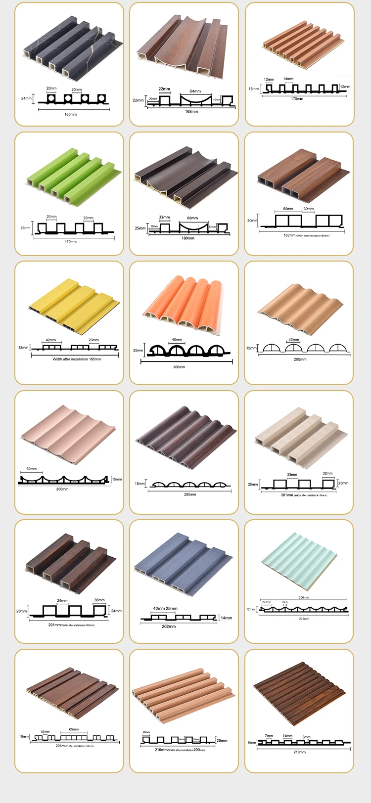 150*16mm Wpc Pvc Wall Panel Indoor Decorative Louver Wall Panel ...