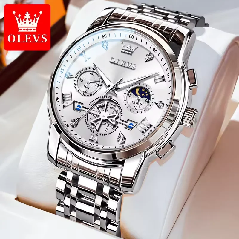 OLEVS Original Watch for Men Top Brand Luxury Hollow Square Sport Watch ...