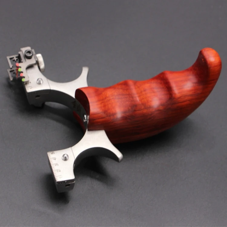 Stainless Steel Bow Head +solid Wood Handle Slingshot Hunting Outdoor ...
