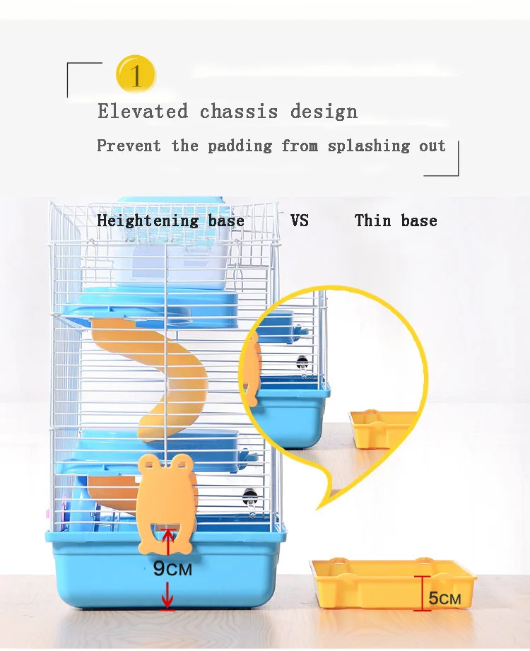 Hamster House Mouse Castle Habitat Mice Rat Cage Bottle 2-3 Layers Pet ...