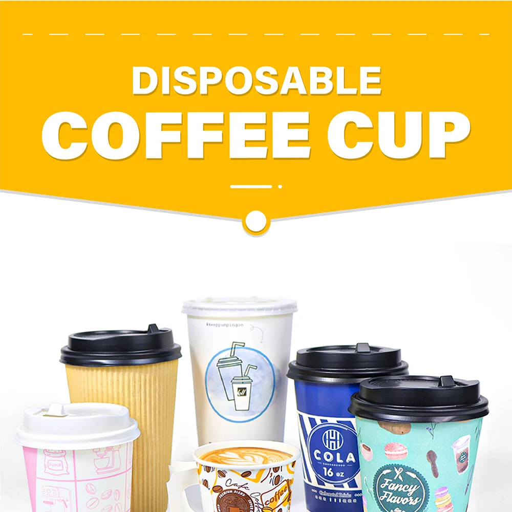 ZJPACK Custom Disposable Bio-Degradable Paper Cups 6oz-20oz Sizes for ...