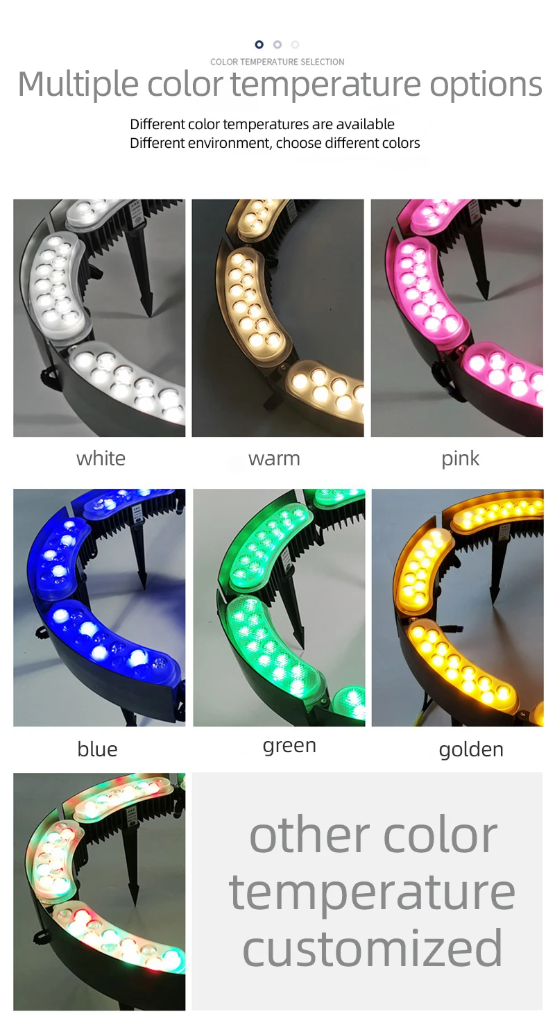 DMX Outdoor RGB Color Palm Tree Ring Light 18W IP65