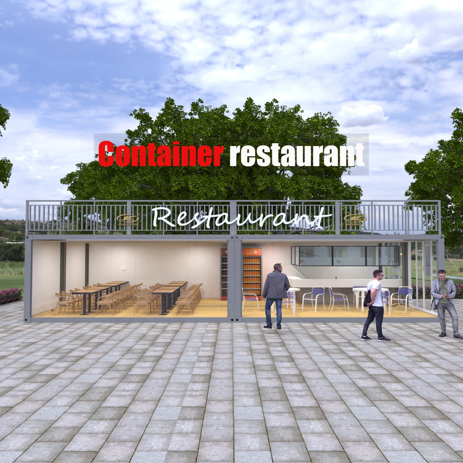 Prefab 20ft 40 Foot Custom Design Outdoor House Portable Fast Food ...