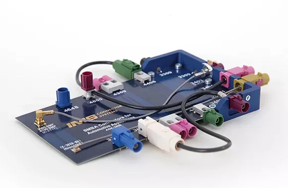 Fakra Pcb Plug Connector V/a R/a Updated Version Dual Plug Thru Hole ...