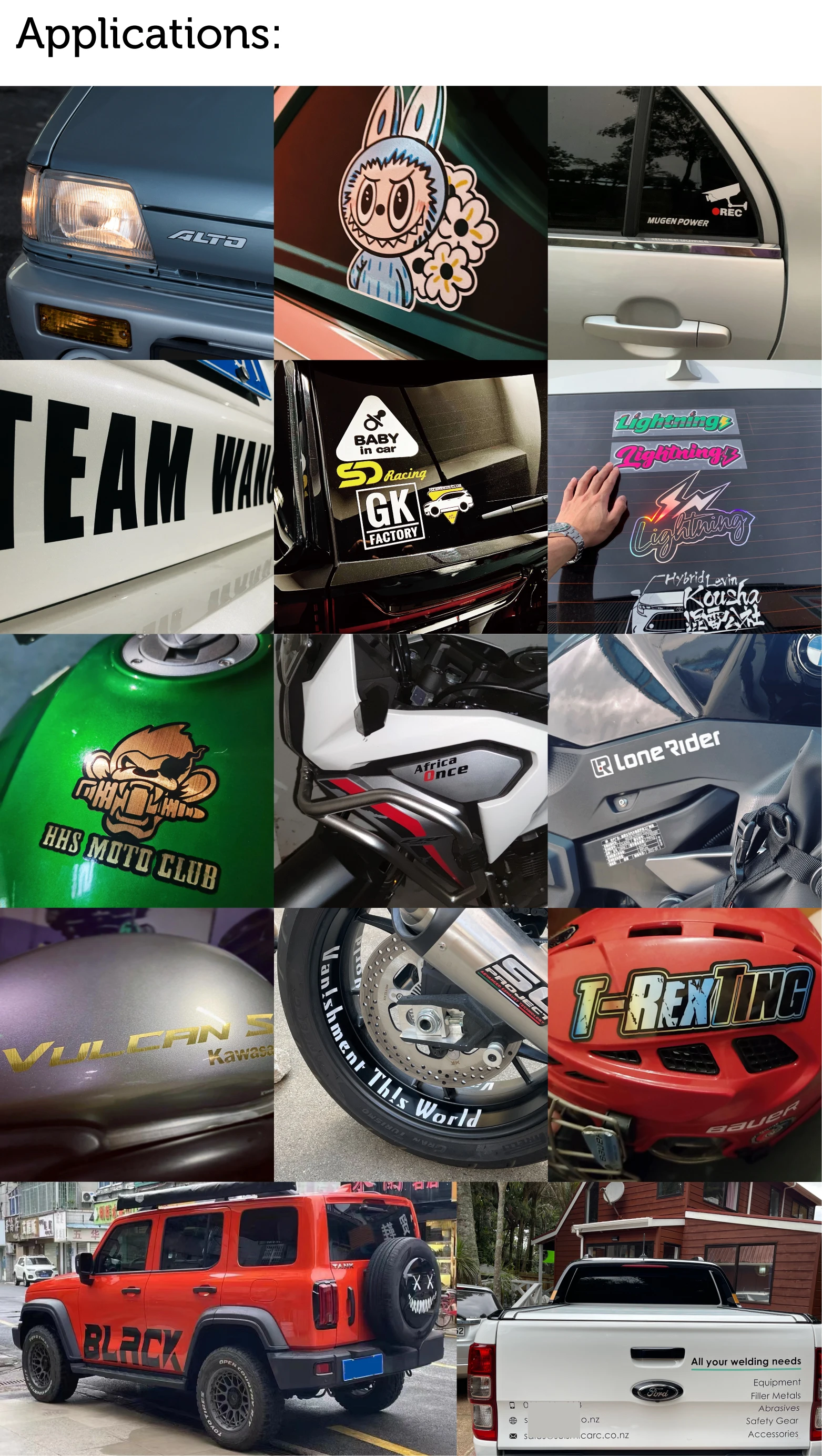 Reflective Uv Weather Resist Custom Die Cut Logo Anime Car Body Window ...