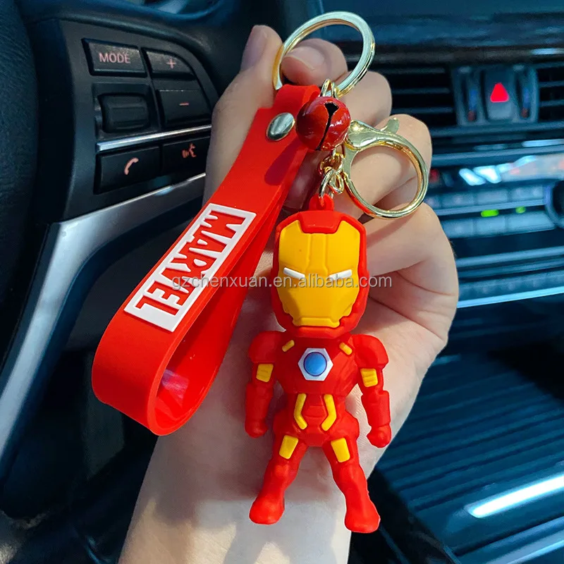 Cartoon Marvel Anime Spider-man Pendant Keychain Holder Key Chain Car ...