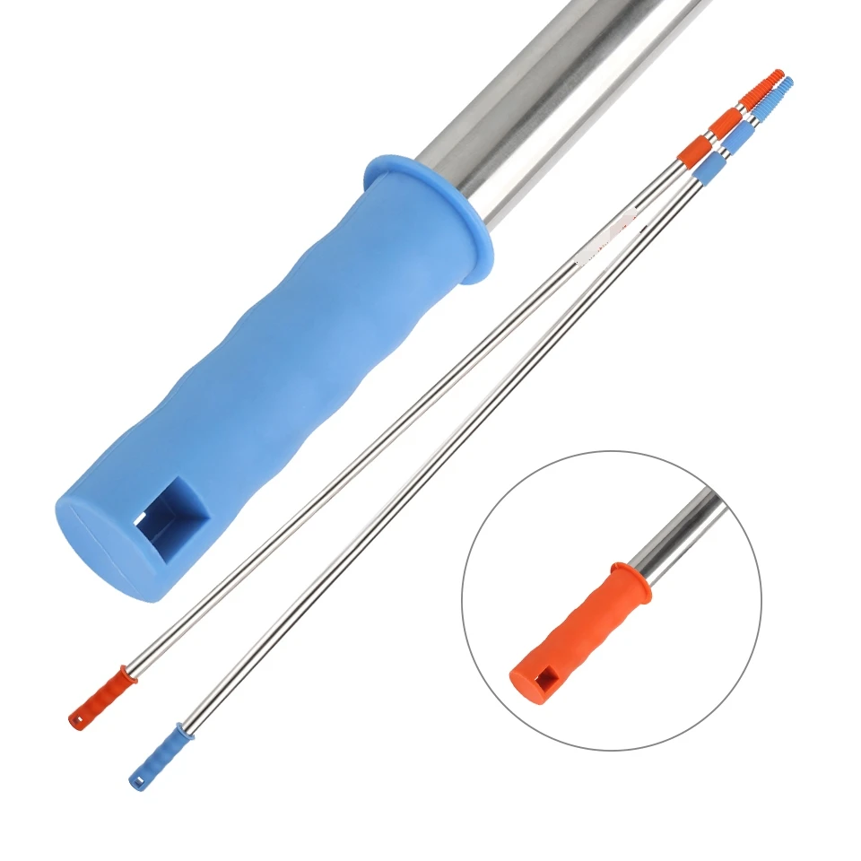 hot sale stainless steel broom stick mop handle telescopic pole ...