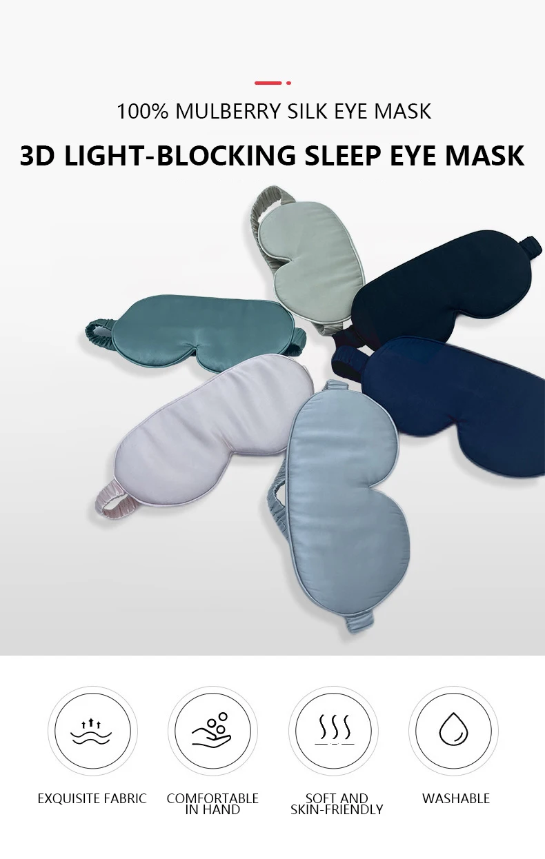 Wholesale Custom Logo Travel Luxury Hair Hand Sleep Mask Adjustable ...