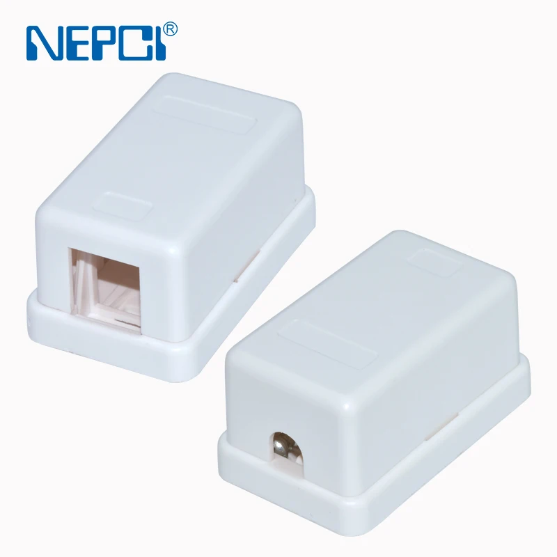 Nepci Single 1 Port Surface Mount Junction Box For Rj45 Keystone Jack ...