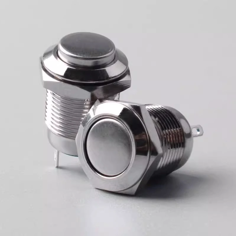 16mm Start Horn Button Metal Waterproof Push Button Switch Nickel Brass ...