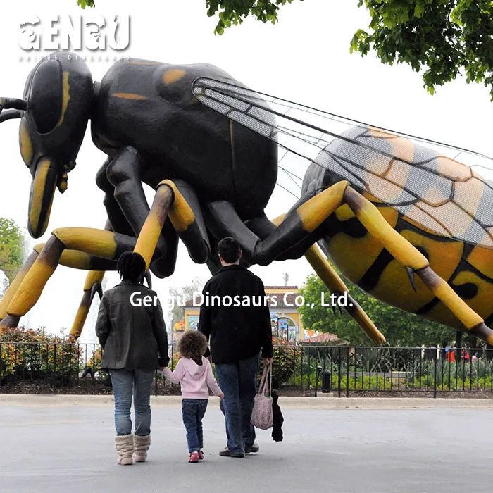 Theme Park Funny Insect Statue Ants Playing On Big Leaf - Buy Theme ...