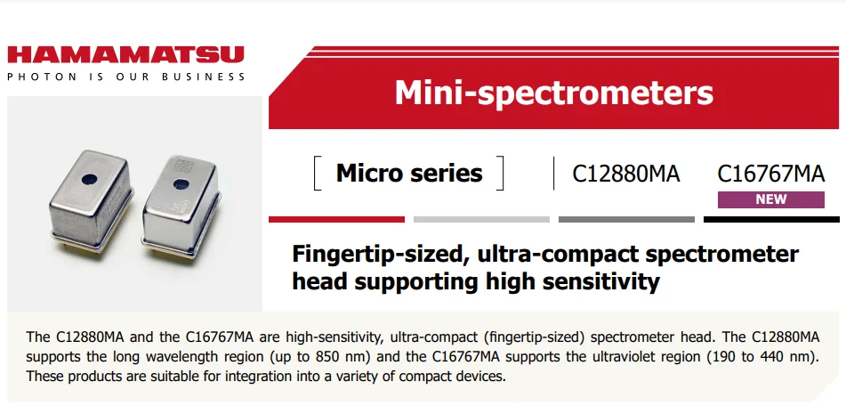 Hamamatsu Mini-Spectrometer - Compact Radiation Measurement