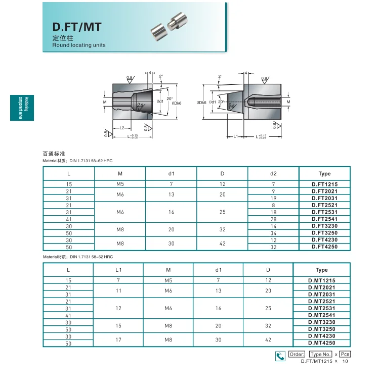 Manufacture Heat Custom Mold Treatment Misumi Standard Taper Lock Pin ...