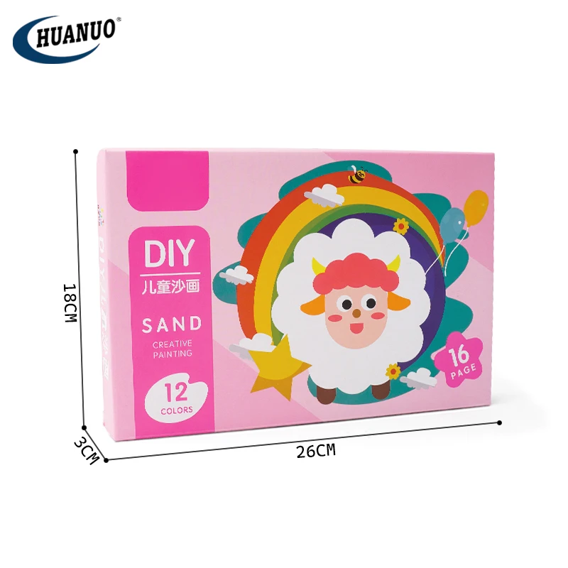Kids 12 Packs Colored Sand Cards Art Kids Coloring Diy Paper Craft Kit ...
