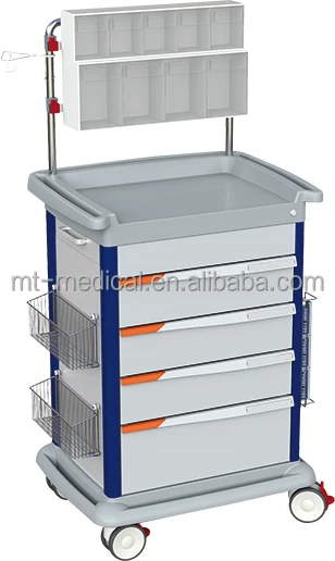 Mt Multifunctional Abs Medical Nurse Anesthesia Trolley Cart With ...