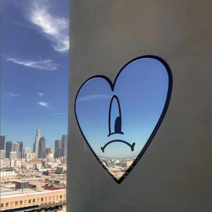 Customized Acrylic Shape Chrome Hearts Mirror Stickers