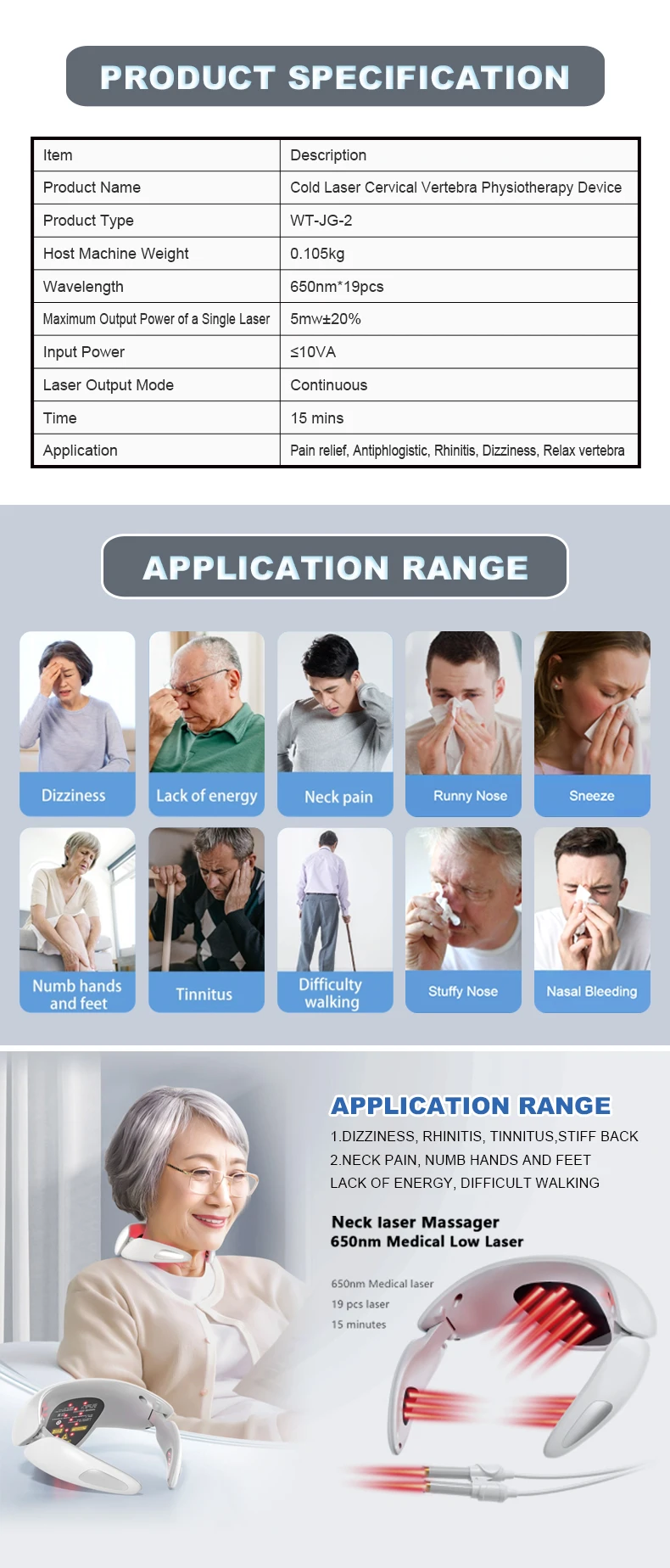 2023 Lastek Foldable Laser Cervical Myelopathy Treatment Cervical Spine ...