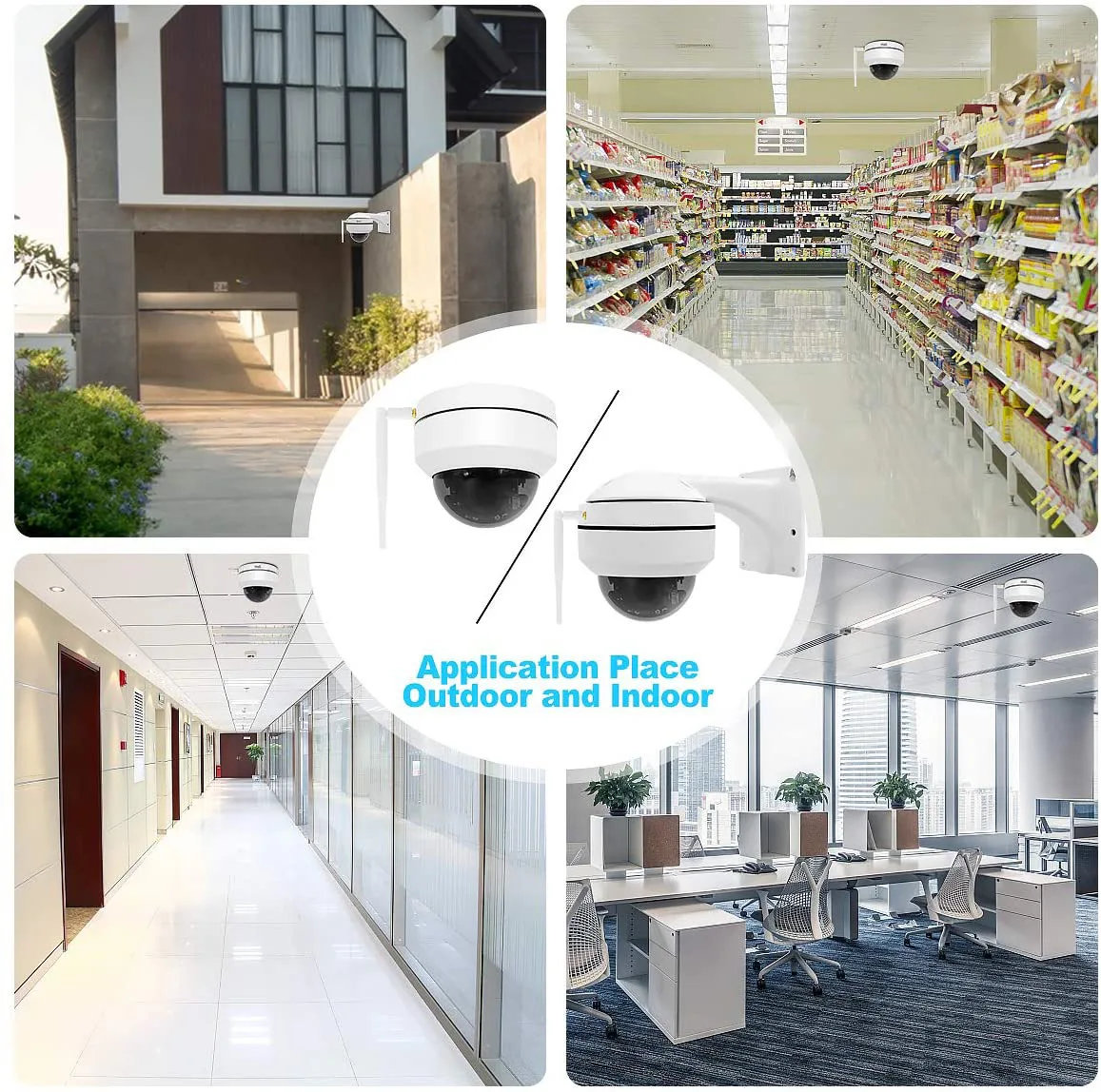 5X Zoom 8MP 4K PTZ Camera Waterproof Metal Dome H.265 POE Mini Security ...