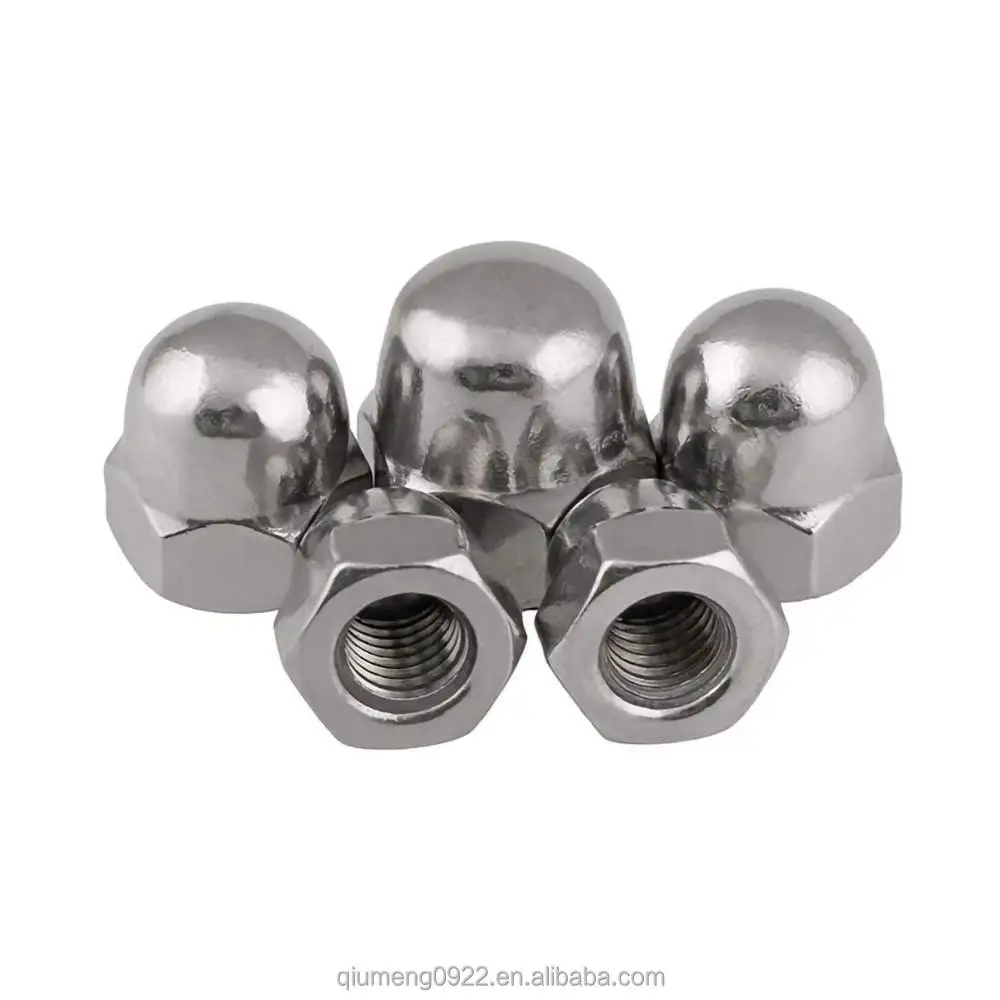Hex Acorn Nut UNC , 304 Stainless Steel Hexagon Decorative Semicircle ...
