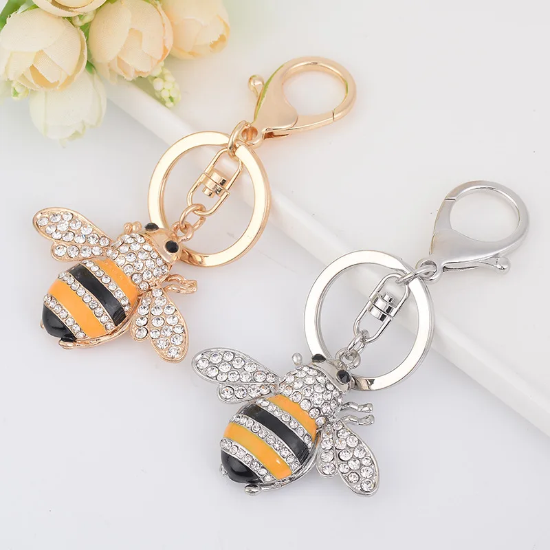 Alibaba.com: Creative Yellow Enamel Bee Key Chain with Rhinestones ...