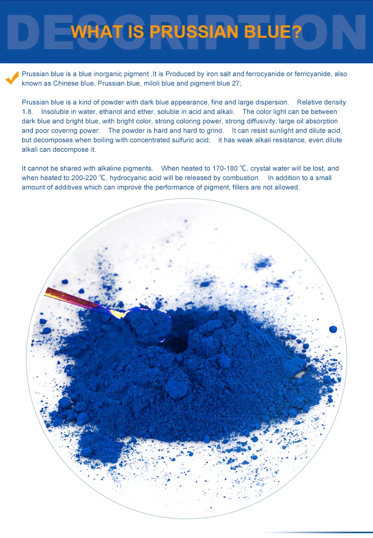 Prussian Blue Pigment Iron Oxide Pigment Inorganic Pigment Blue 27 ...