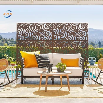 Laser Cut Patio Partition Dividing Wall Separators Outdoor Laser ...