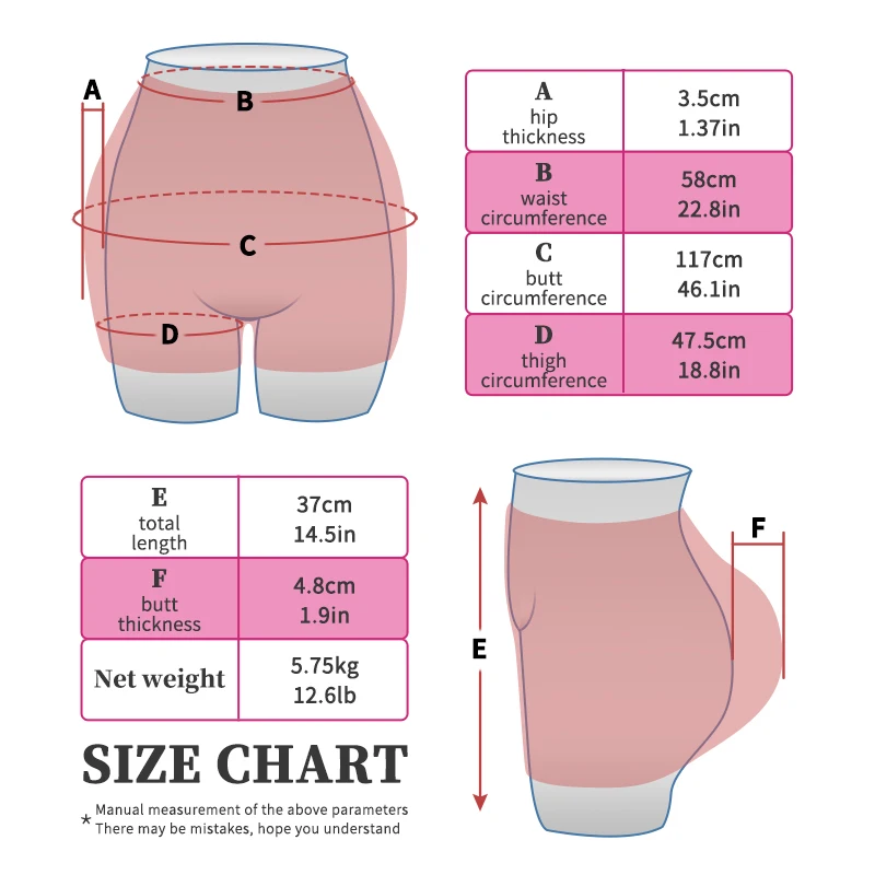 URCHOICE 4.8cm Bum and Hips Padded Panties - Lift & Shape