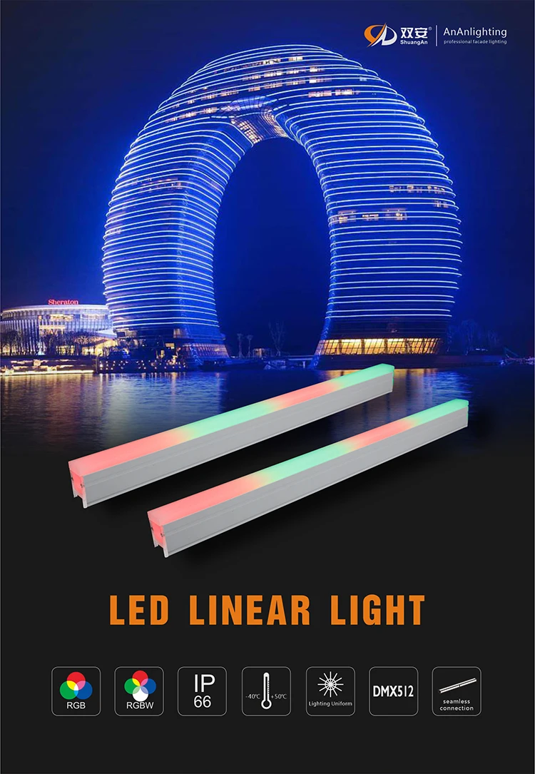 Exterior Ip66 Waterproof 4000k Led Linear Light Linkable Dc24v 15w 12w ...