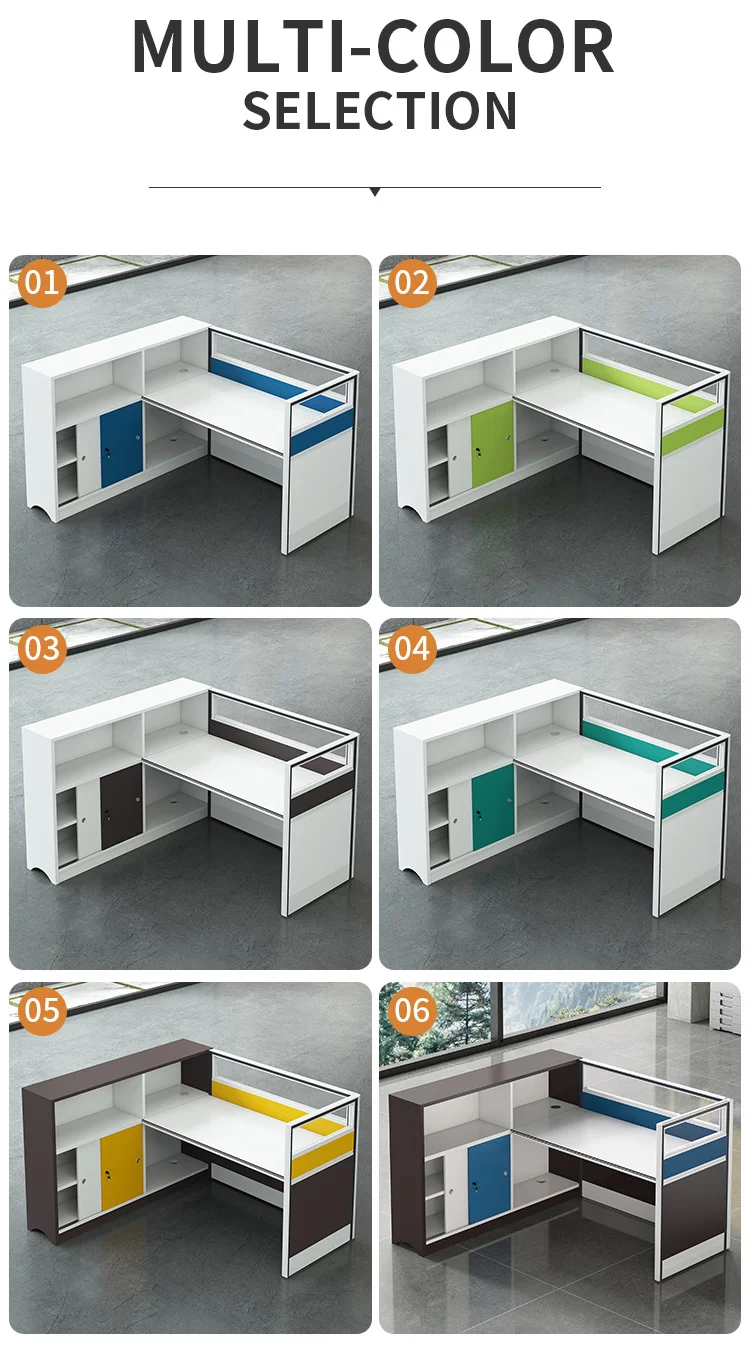 Coworking Spaces Office Table Workstation Modular 6 Seater People Desk ...