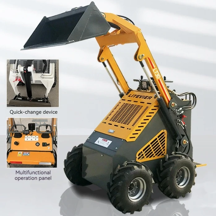 Multi-function Mini Skid Steer Loader Skidsteer Wheeled Skid Steer ...