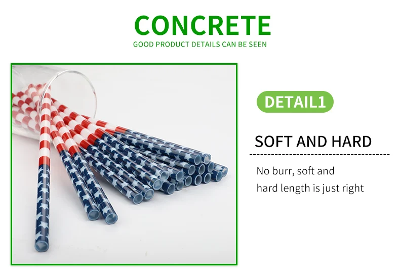 Custom Made Reusable Printed Plastic Drinking Straws