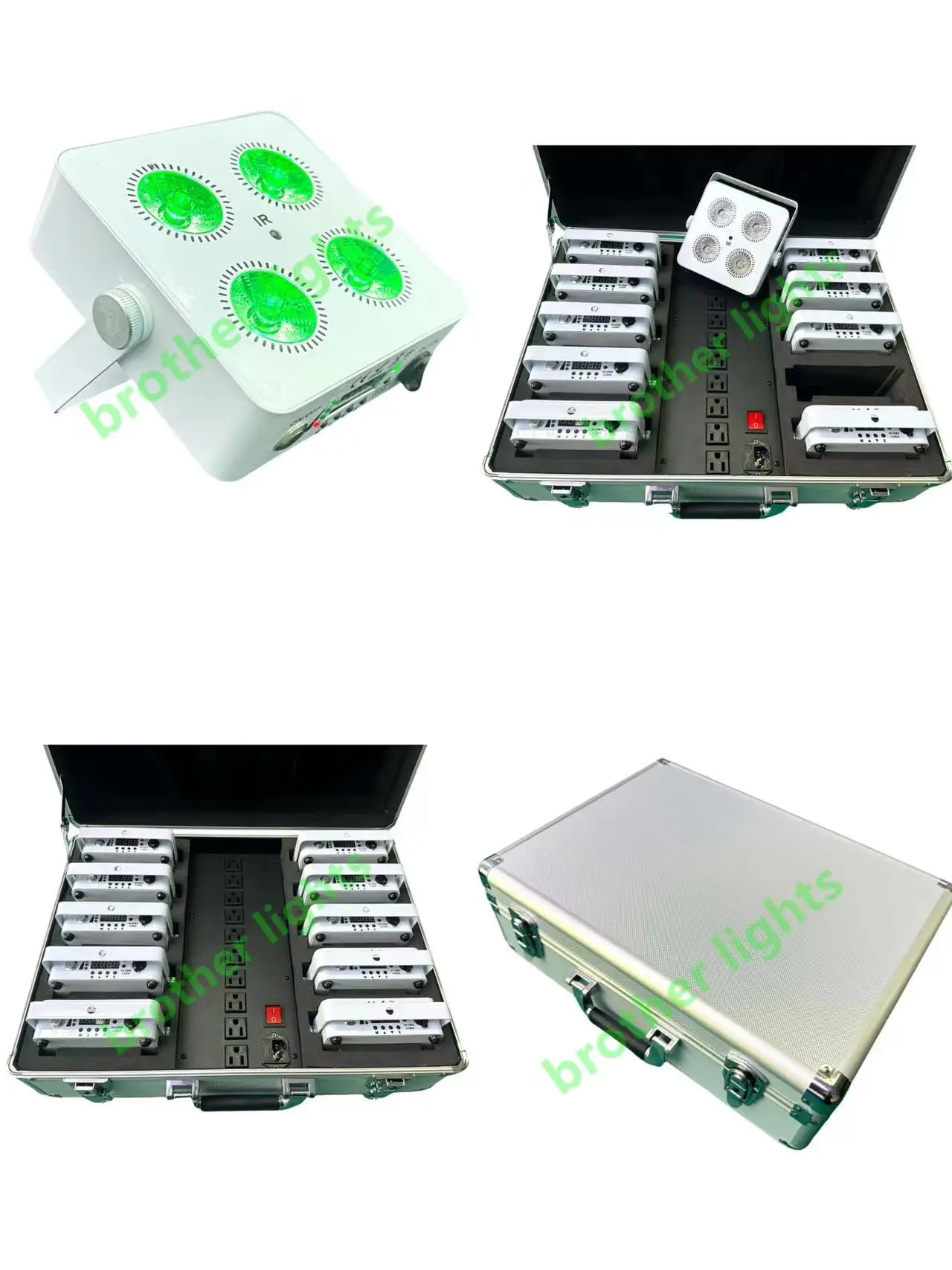 LED Flat Par Light 4x18W RGBWAUV Battery Powered Wireless Stage ...