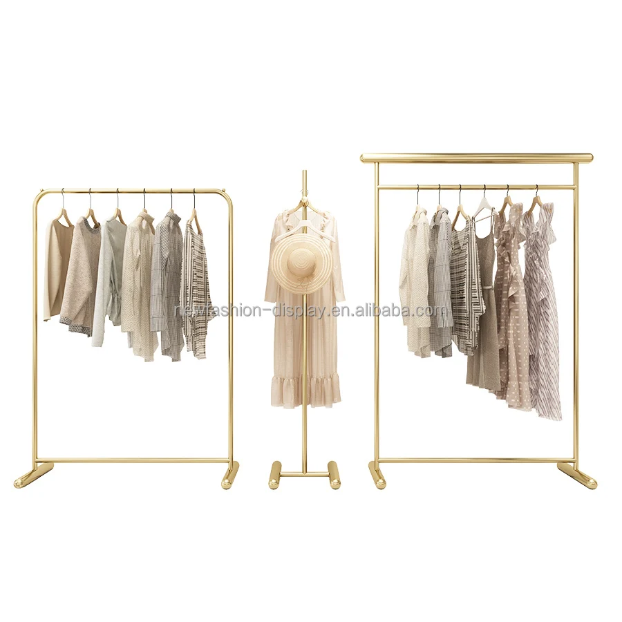Wholesale Stainless Steel Floor Hanging Cloth Display Stands Women ...