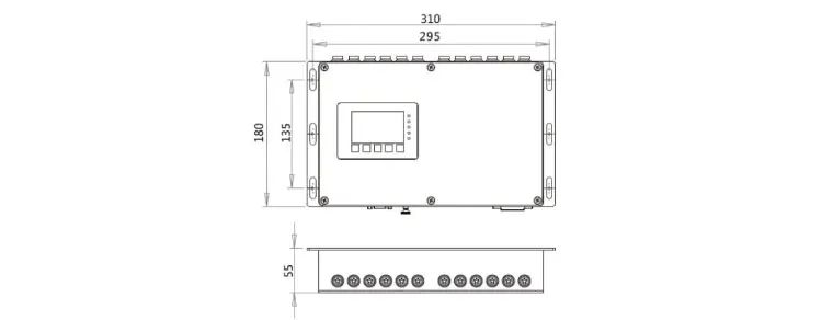 12 Channel mV Input and RS485 Output Smowo RW-PT12DNL-B Digital Display ...