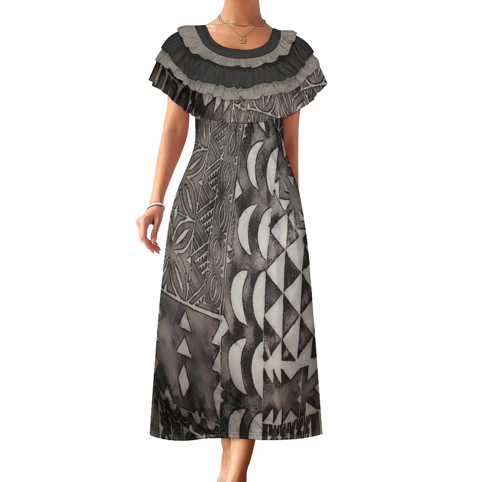 Polynesian Elei Tribal Design Custom Nightclub Fashion Evening Party ...