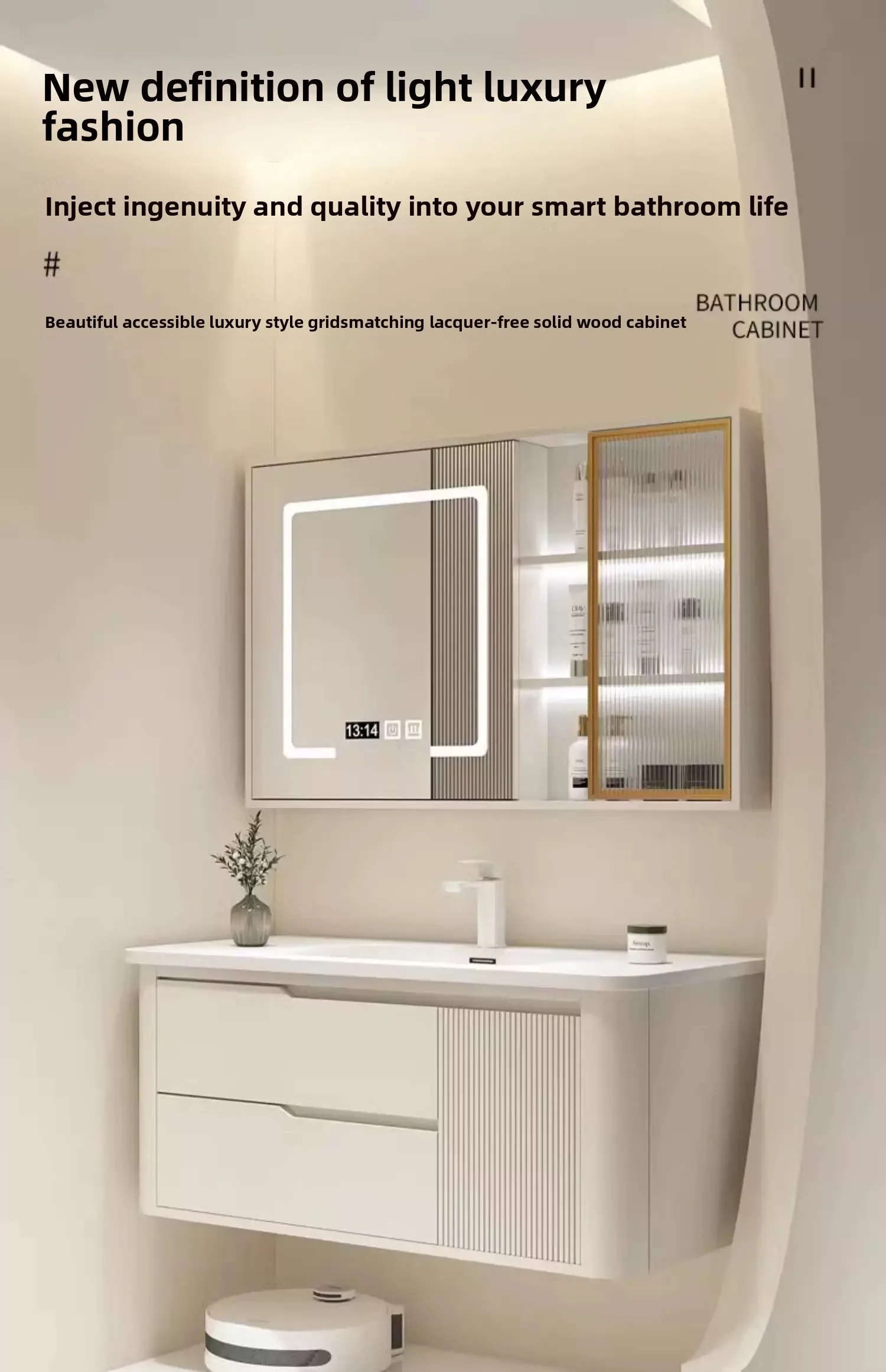 Bathroom Equipment Drawer Storage Luxury Solid Wood and Marble Top ...