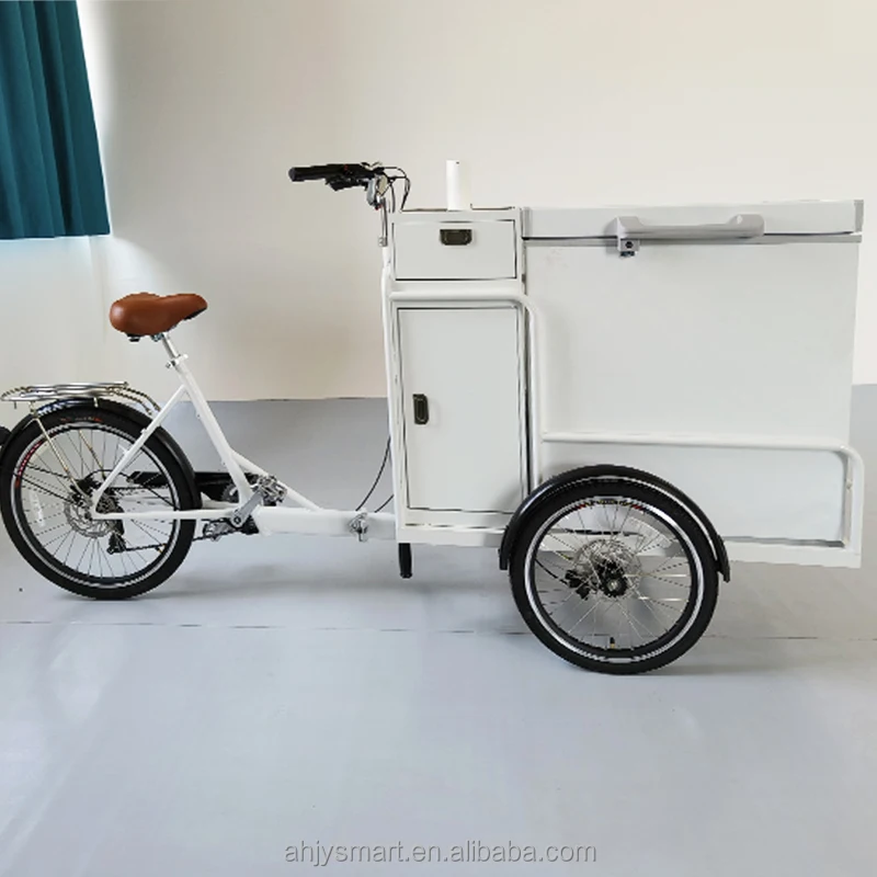 Outdoor Ice Cream Bike With Freezer Mobile Fast 3 Wheel Electric ...