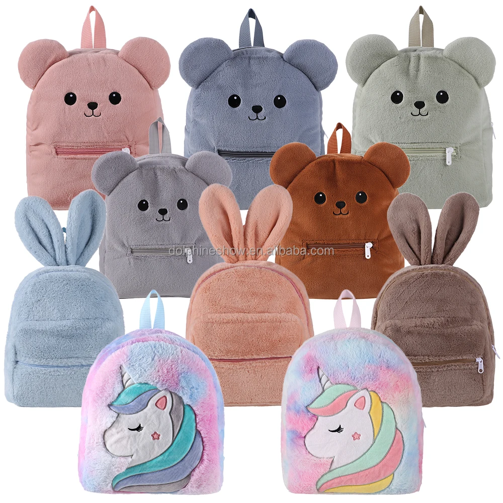 Cute Stuffed Animals Design Kids Backpack Girls Cartoon Oem Long Ears ...