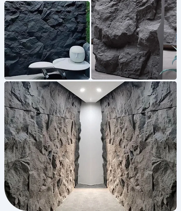 Modern-Style Wall Polyurethane Foam Stone Decorative Mountain Rock ...