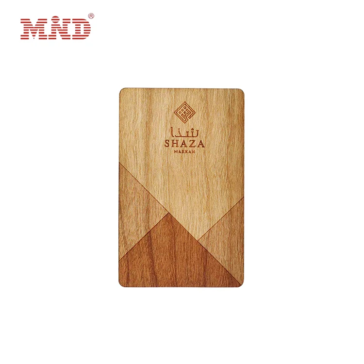 Eco-friendly NFC Wooden Hotel Room Cards for Access Control