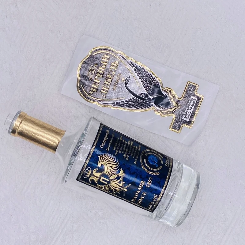 Custom Gold Plated Metal 3d Embossing Sticker For Perfume Bottle ...