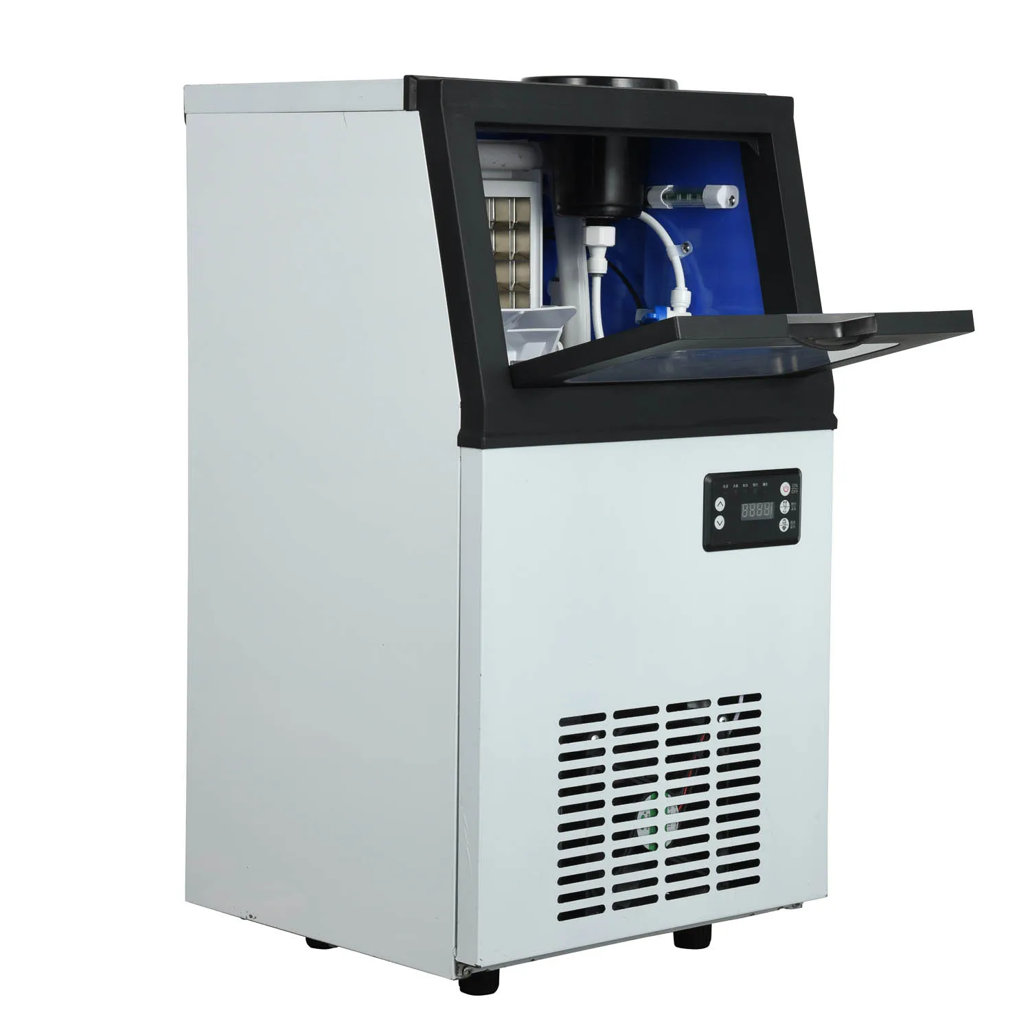 35kg 190W Ice Cube Machine Commercial Air-Cooled Automatic Ice Maker ...